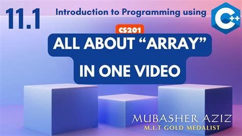 Cs201 Short Lecture 111 Array In Programming All You Need To Know About An Array Urdu