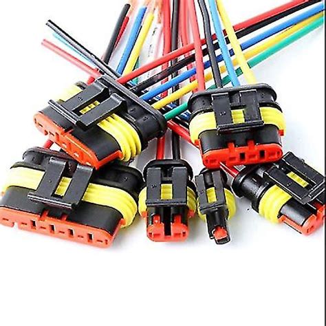 Waterproof Connector 2 Prong Self Locking Electrical Wire Connectors With 16 Awg Marine Wire