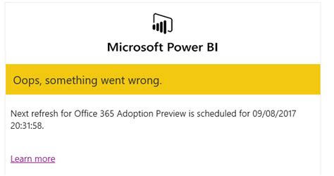 Solved Content Pack Refresh Failing Microsoft Fabric Community
