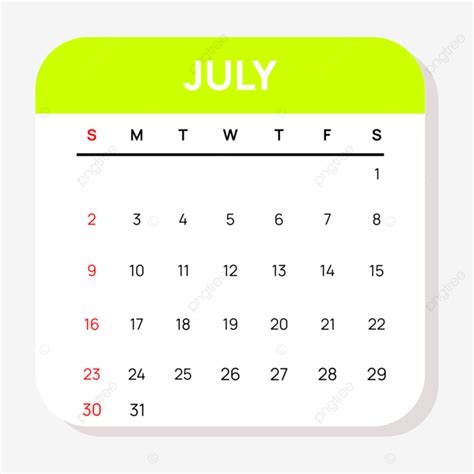 2023년 7월 달력 디자인 달력 2023 디자인 2023년 7월 디자인 월간 계획 Png 일러스트 및 벡터 에 대한 무료 다운로드 Pngtree