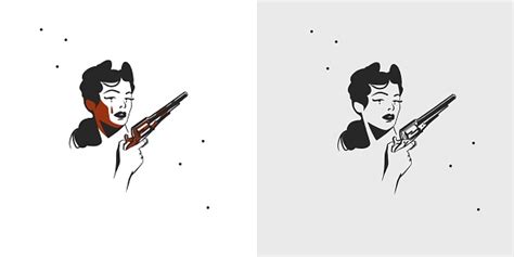 손으로 그린 추상 벡터 그래픽 클립 아트 일러스트 보호 카우걸 모자 초상화 서양 여성 디자인 개념 보헤미안 야생 서부 현대 미술 카우보이 소녀 현대 그림 미국 카우걸 로고