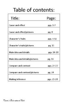Reading Interactive Notebook By Cantu S Educational Tools TpT