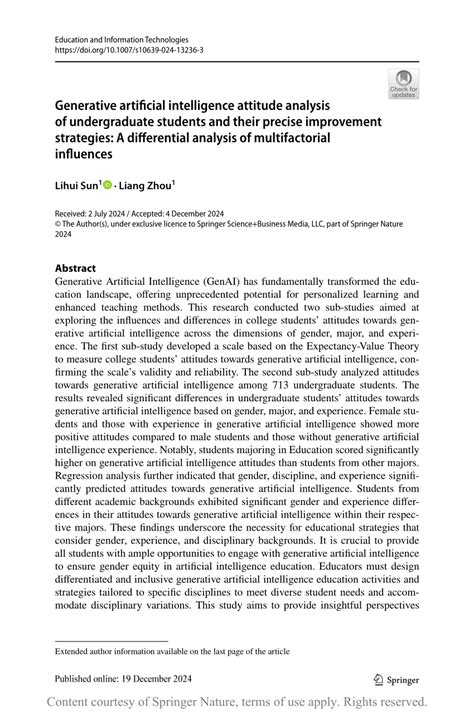 Generative Artificial Intelligence Attitude Analysis Of Undergraduate