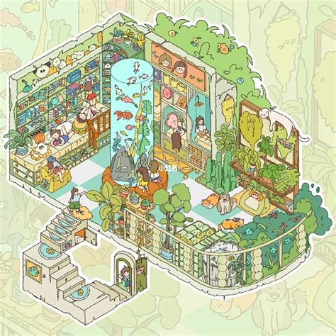 每日一画画 改来改去的小场景 花瓣网