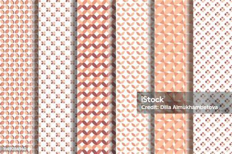 엽서 플래 카드 직물 종이 접시 등과 같은 다양한 표면에 인쇄하기위한 갈색 베이지 색 꽃과 잎의 반복되는 매끄러운 패턴 모음 0명에 대한 스톡 벡터 아트 및 기타 이미지