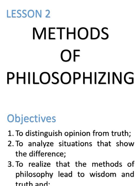 Philo Lesson 2 Pdf Phenomenology Philosophy Argument