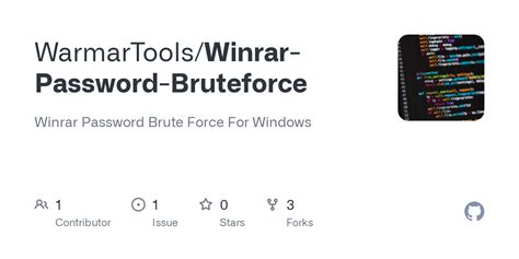 GitHub WarmarTools Winrar Password Bruteforce Winrar Password Brute