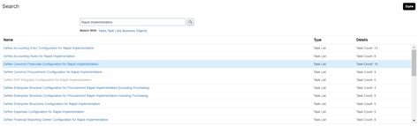 Oracle Fusion Financial Configuration Rapid Implementation Sheet