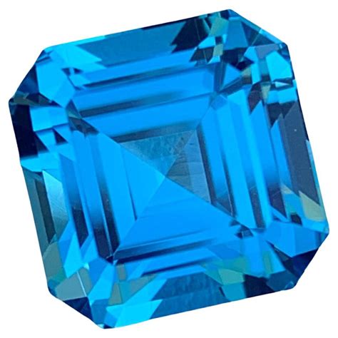 London Blue Topaz Asscher Cut 1660 Carats For Sale At 1stdibs Topaz