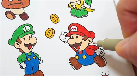 [다이어리 꾸미기] 귀여운 슈퍼 마리오 그림 그리기 🍄 손그림 다꾸 슈퍼 마리오 Drawing Super Mario