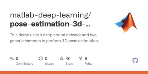 pose estimation 3d with stereo camera main mlx at master · matlab deep learning pose estimation