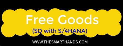 Sap S 4hana Sd Training Free Goods Sap Erp Tutorial Videos