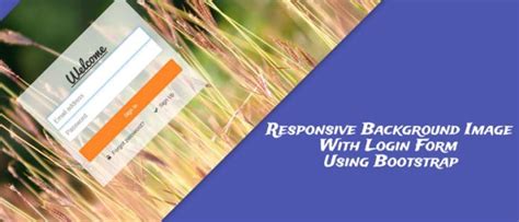 Responsive Background Image With Login Form Using Bootstrap