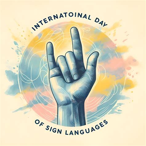 International Day Of Sign Language Poster Vector Illustration Premium Ai Generated Image