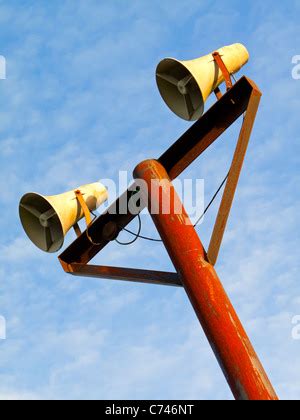 Public Address Loud Hailer Speaker Stock Photo Alamy