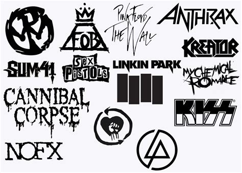 Vinyl Decal Heavy Metal Punk Band Logos Etsy