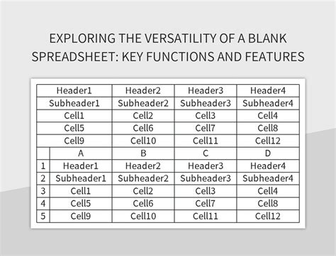 Free Blank Spreadsheet Templates For Google Sheets And Microsoft Excel Slidesdocs