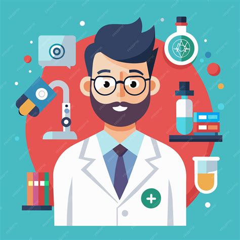 Premium Vector Pathologist Vector Illustration Flat Style Medical