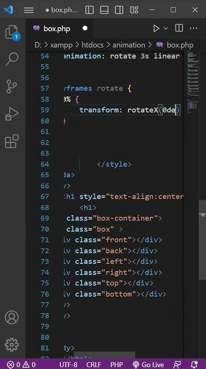 3d Cube Animation Html Css Pure Css 3d Box Animation Youtube