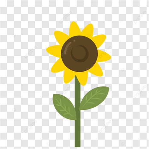 해바라기 클립 아트 만화 벡터 일러스트 레이 션 만화 해바라기 해바라기 삽화 노란 꽃 Png 일러스트 및 벡터 에 대한