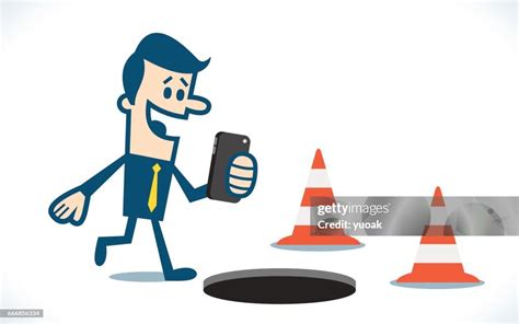 Texting While Walking High Res Vector Graphic Getty Images