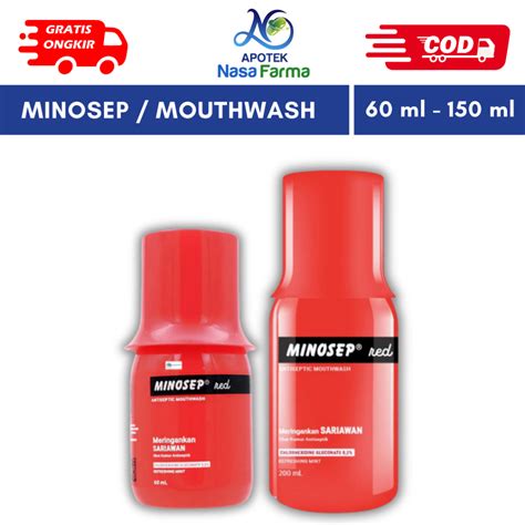 Jual Minosep Red Obat Kumur Antiseptik Sakit Gigi Gusi Bengkak Shopee Indonesia