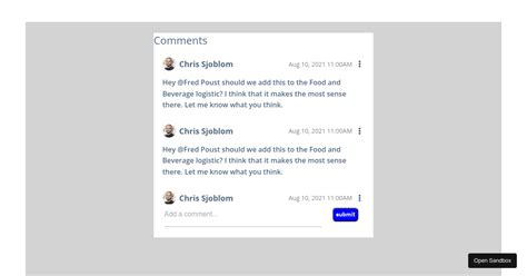 Scrollable Comments Box With Mention Input Vue2 Quill Forked Codesandbox