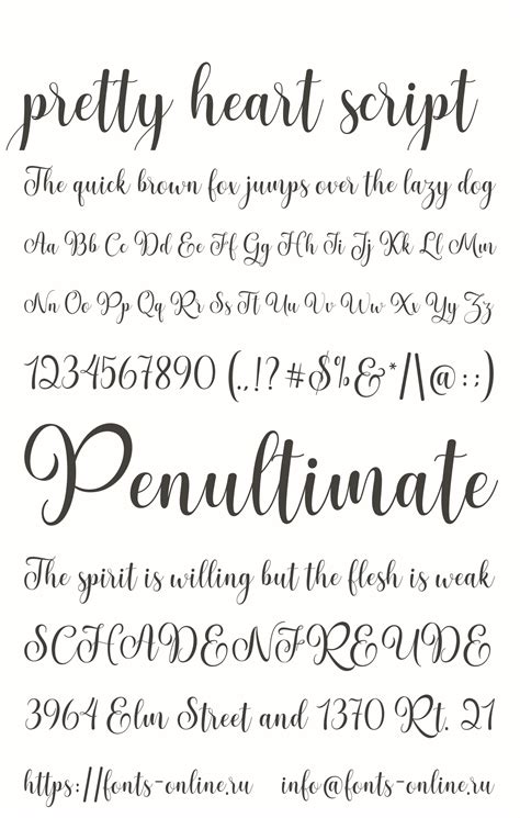 Pretty Heart Script Font