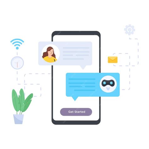 Premium Vector Digital Assistant Illustration Flat Editable Vector