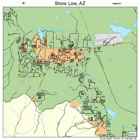 Show Low Arizona Street Map 0466470