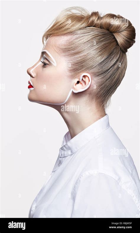 Female Face Front And Side View