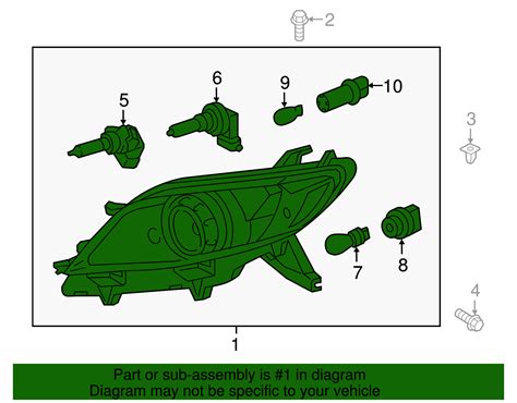 2011 2020 Toyota Sienna Headlamp Assembly Drivers Side 81150 08032
