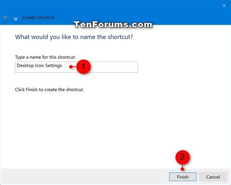 Create Desktop Icon Settings Shortcut In Windows 10 Tutorials