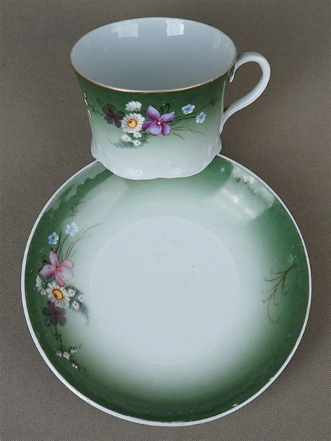 Чайная пара фарфор роспись золочение Завод Гарднера конец Xix века