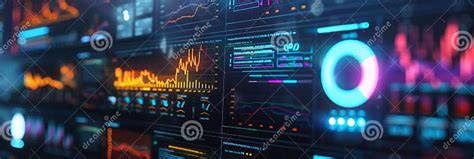A High Tech Computer Screen Displaying A Detailed Network Monitoring Dashboard With Real Time