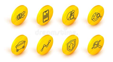 Set Line Search Data Analysis Financial Growth Graph Chart