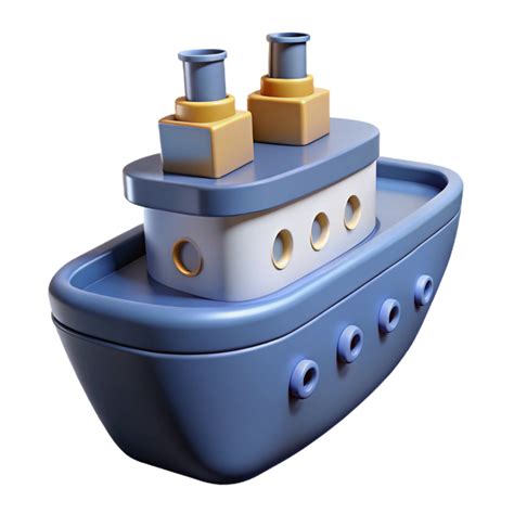 Adorable 3d Hacer De Un Dibujos Animados Buque De Vapor 54621595 Png
