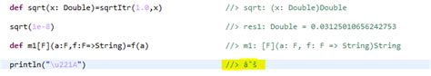 Unicode Scala Print Square Root Symbol Stack Overflow