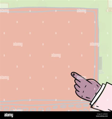 Hand Pointing Finger Mobile Device With Blank Screen Showing New Technology Stock Vector Image