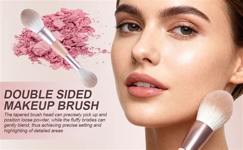 Dual Ended Blush Powder Brush Premium Kabuki Brush Round