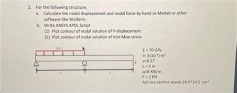 2 For The Following Structure A Calculate The