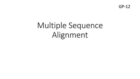 Global And Local Sequence Alignment Pptx