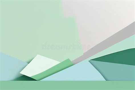 3 D Render Of Green Abstract Background With Geometric Shapes3 D Render Of Green Abstract Stock