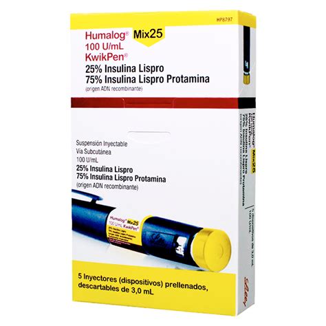 Humalog Mix 25 Kwikpen 100uiml 5 Plumas Precargadas De 3ml Farmacias