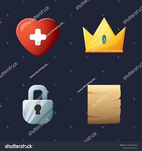 Game Ui Assets Set Gaming User Stock Vector Royalty Free 2259093301