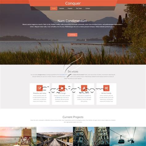 conquer free html5 and css template flashiat