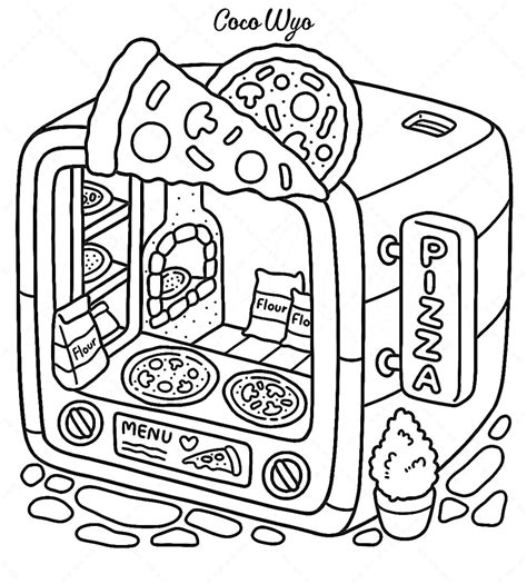 Coco Wyo Pizza Coloring Page Download Print Or Color Online For Free