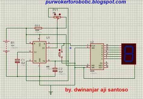 Purwokerto Robotika Project Simulation Counter Up With Ic 555 And Display 7 Segment