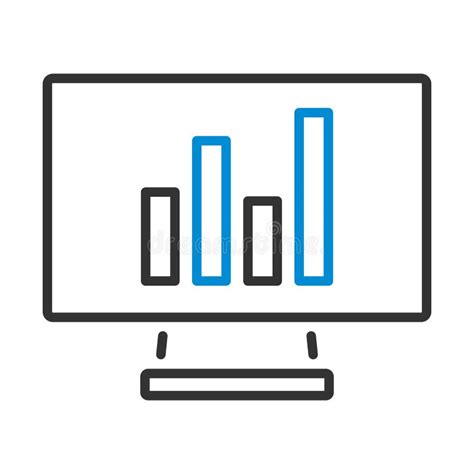 Monitor With Analytics Diagram Icon Stock Vector Illustration Of Business Monitor 245265839