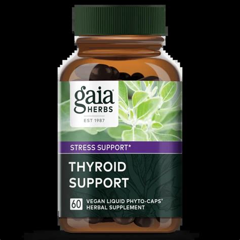 Thyroid Support 60 Capsules Gaia Herbs Pure Nature